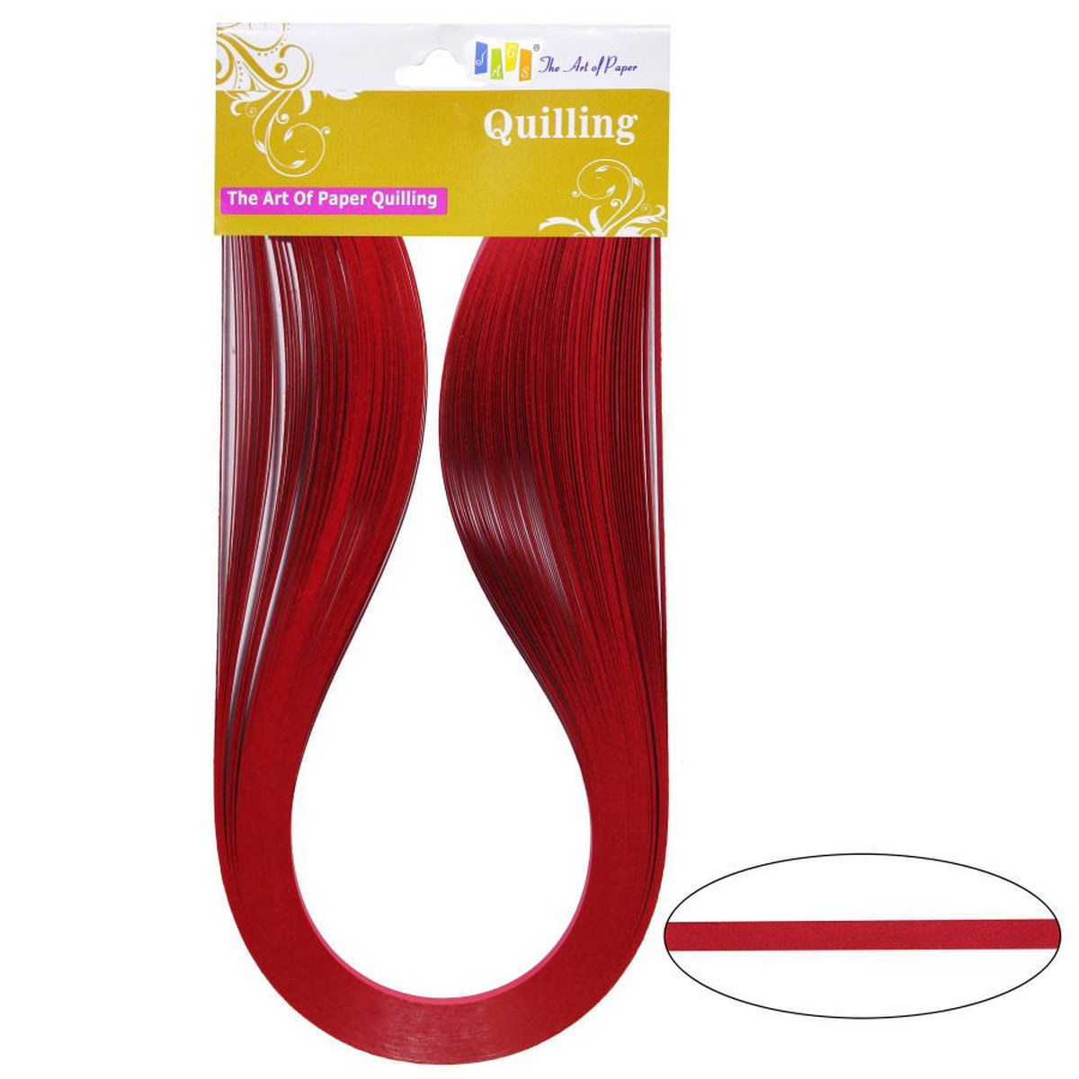 Art Work CrafTreat Reusable Red Quilling Paper Strips - 500 Strips, 3mm ...