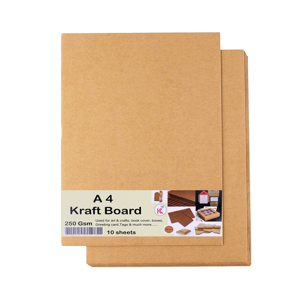 JustKraft A4 Cardstock Paper | 250 GSM | Pack of 10