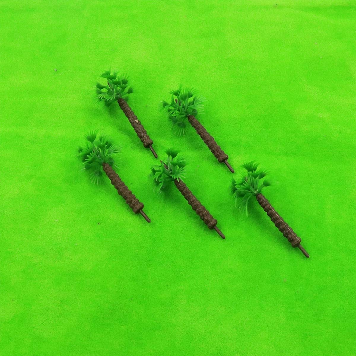 JustKraft Miniature Artificial Coconut Tree For Models Pack of 5 | 3 Inch