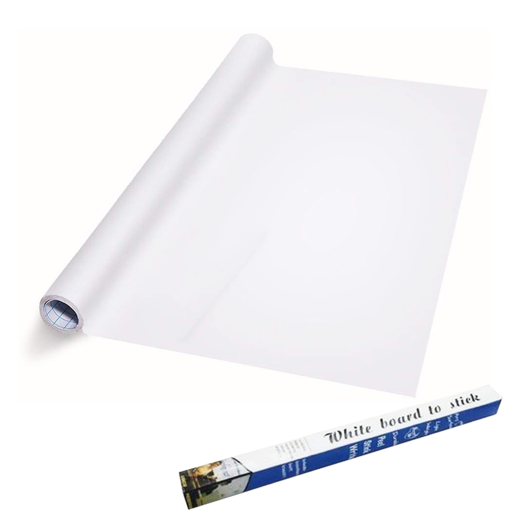 JustKraft Self-Adhesive White Board Sheet | 45x200 cm for Classroom