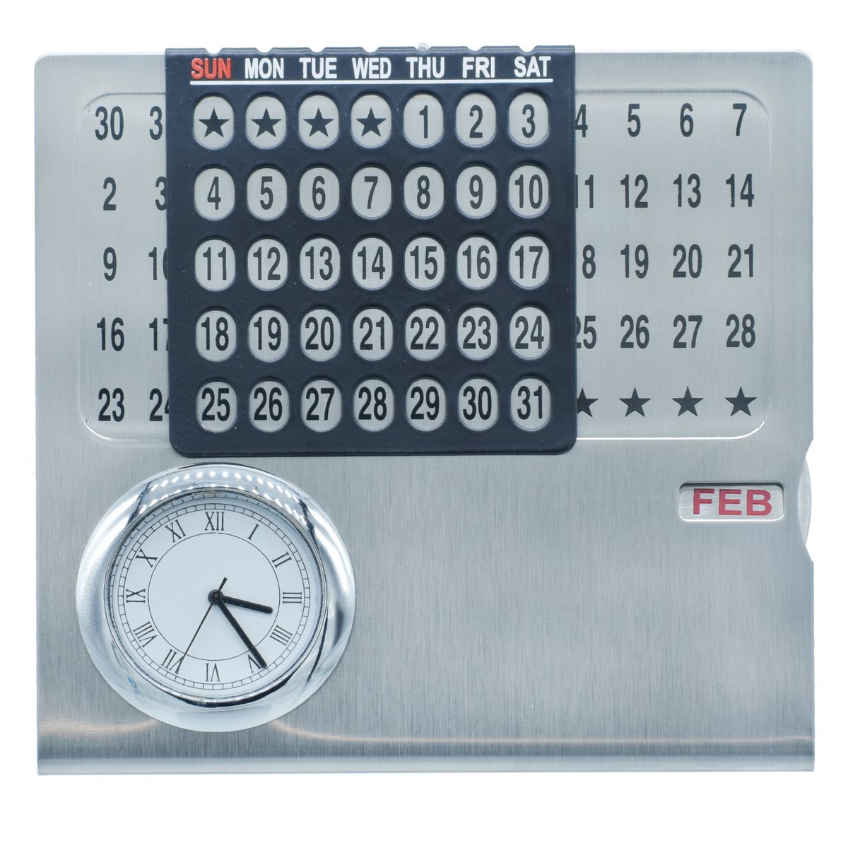 JustKraft Table Top Life Time Calendar With Month Clock | TT390M
