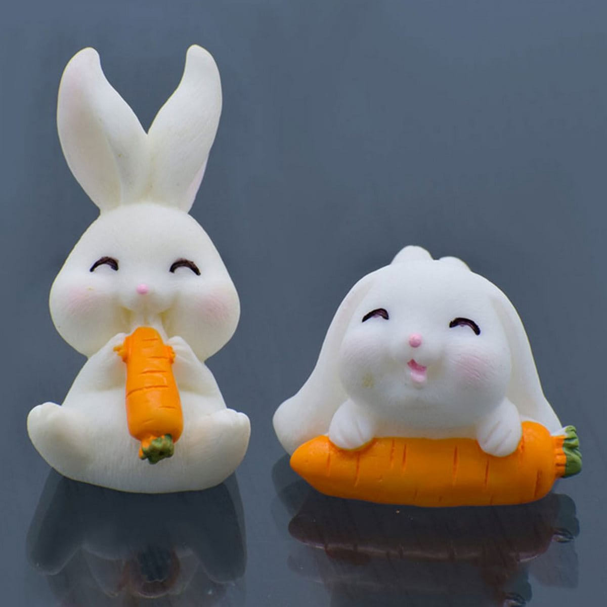 JAGS Miniature Rabbit Pack of 2 | 3.5x1x1 cm | Decorative Toy Animal ...